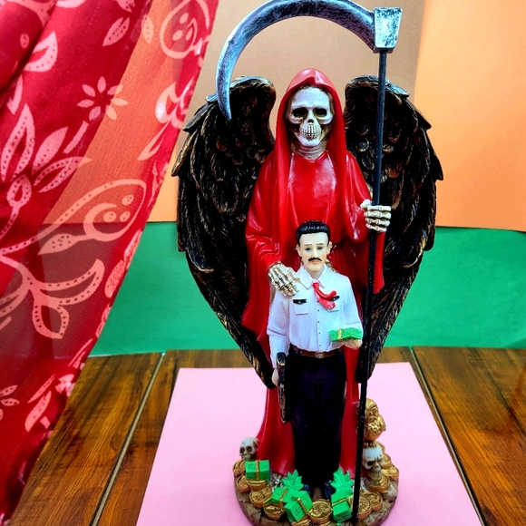 unbranded | Accents | Santa Muerte Statue With Jesus Malverde 2 Inch ...